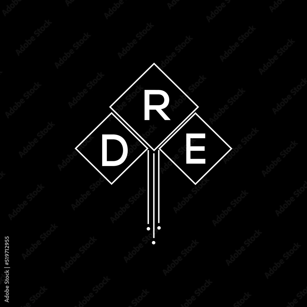 DRE letter logo design with white background in illustrator, DRE vector ...