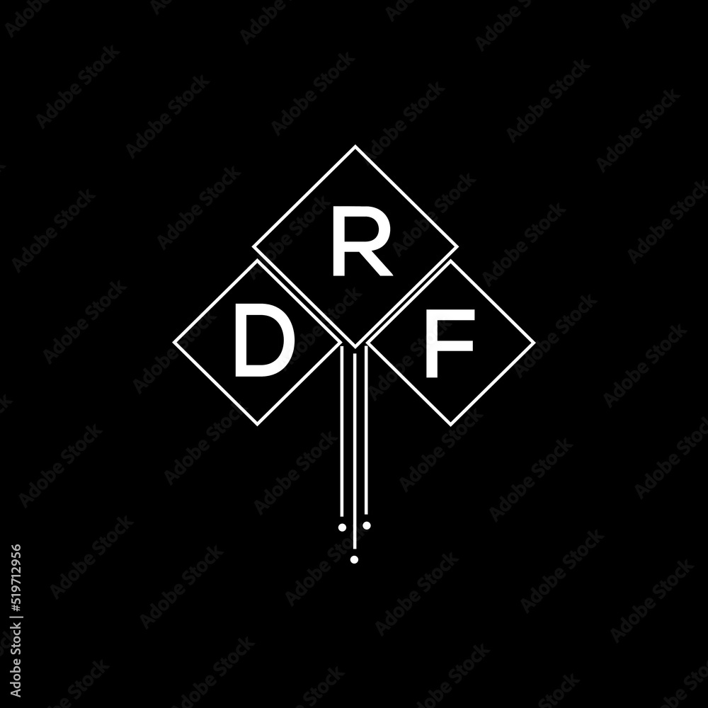 DRF letter logo design with white background in illustrator, DRF vector ...