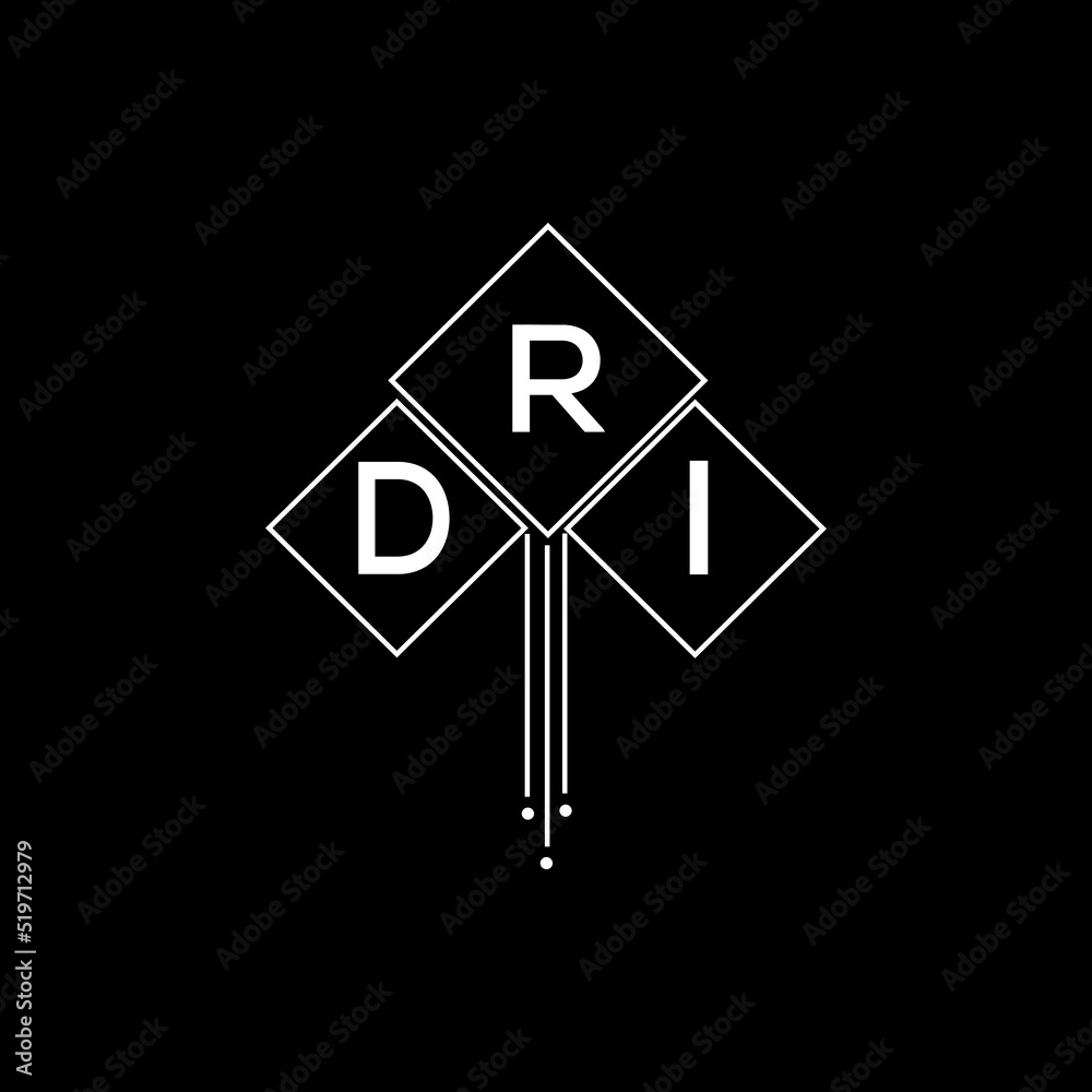 DRI letter logo design with white background in illustrator, DRI vector ...