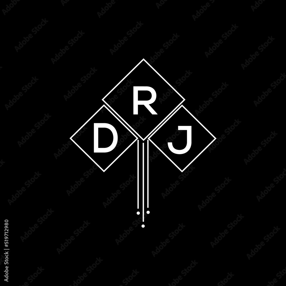 DRJ letter logo design with white background in illustrator, DRJ vector ...