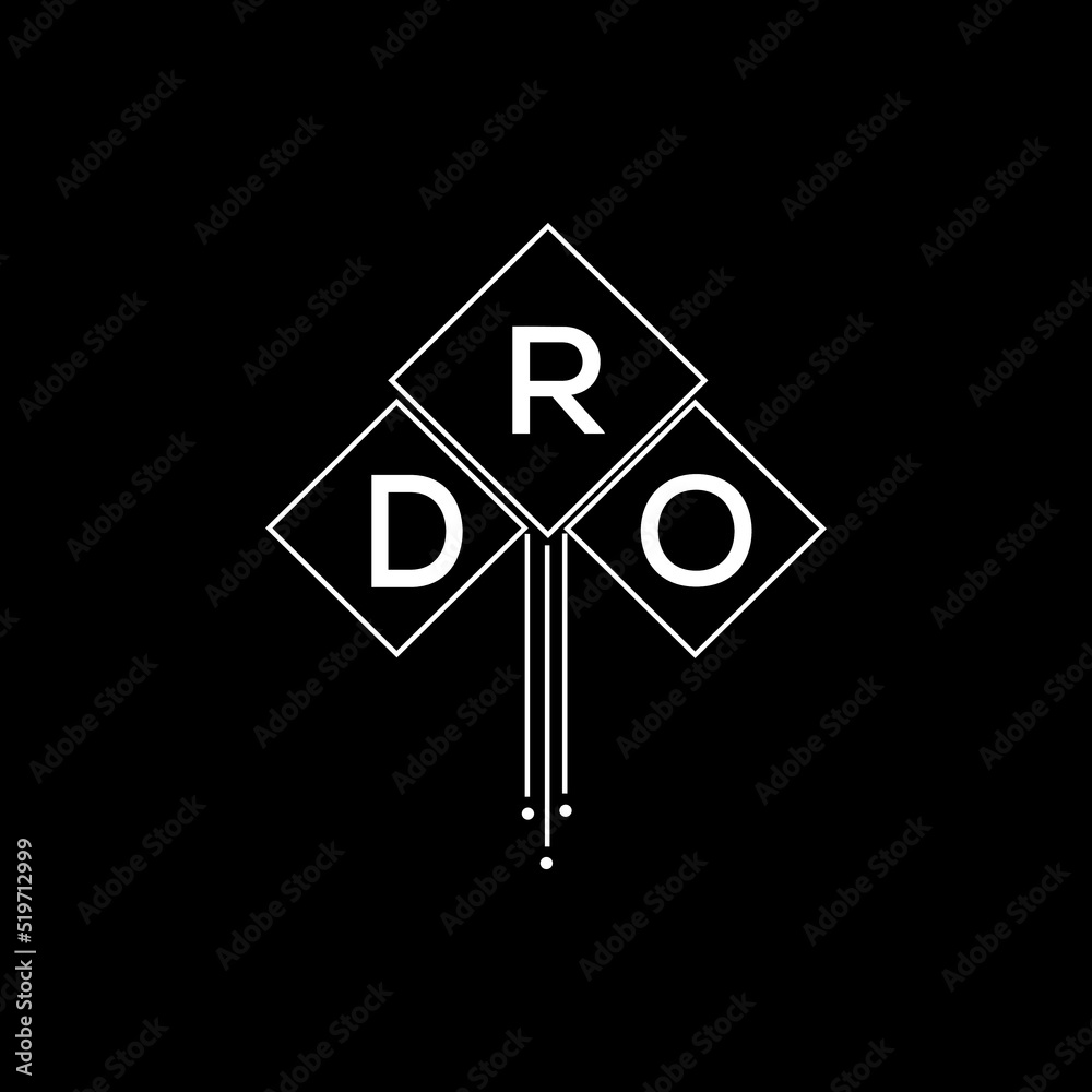 DRO letter logo design with white background in illustrator, DRO vector ...