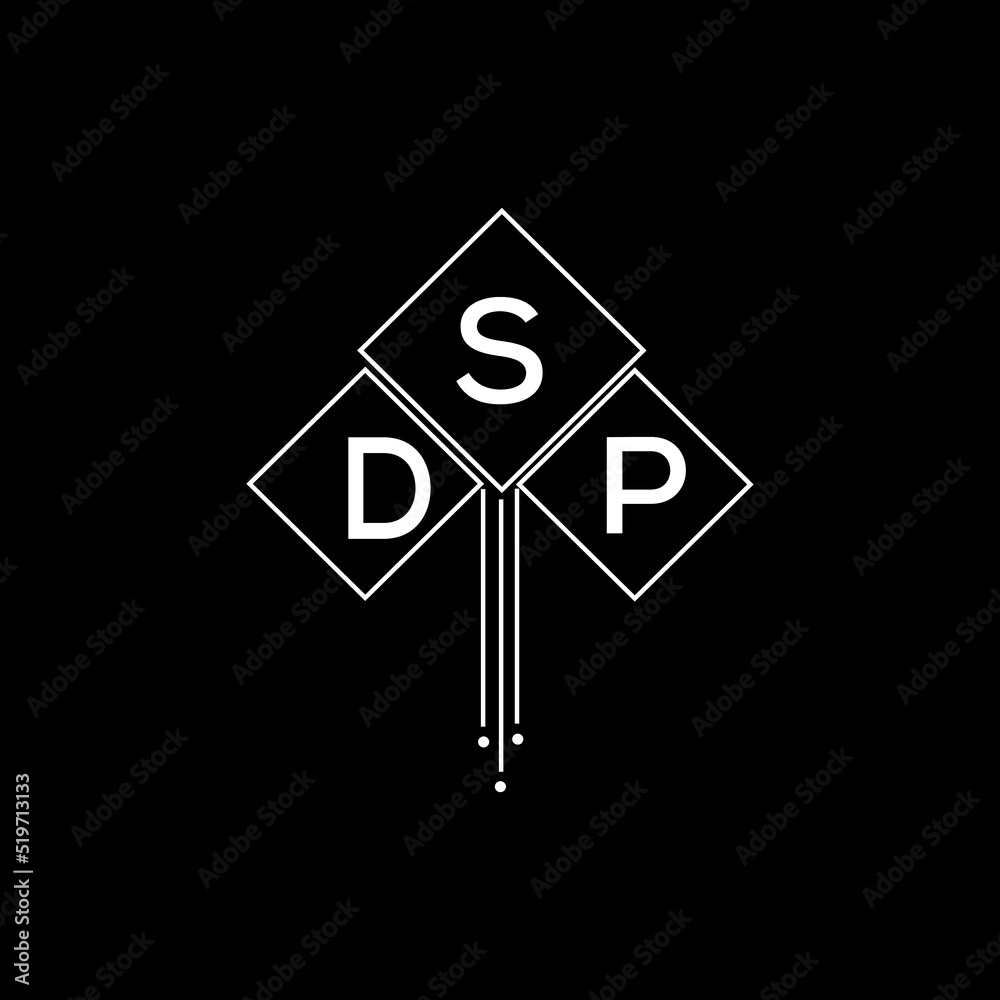 DSP letter logo design with white background in illustrator, DSP vector ...
