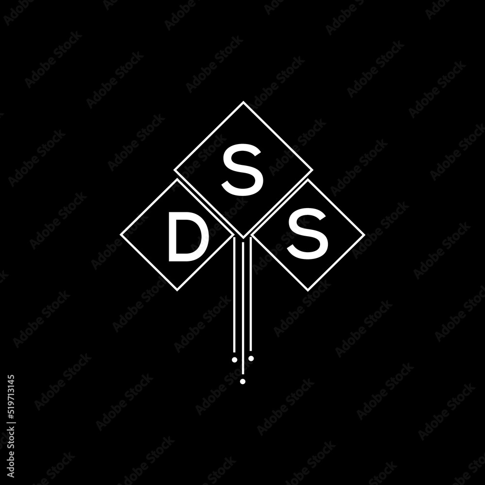 DSS letter logo design with white background in illustrator, DSS vector ...