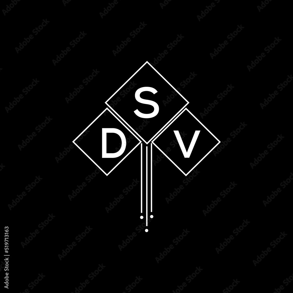 DSV letter logo design with white background in illustrator, DSV vector ...