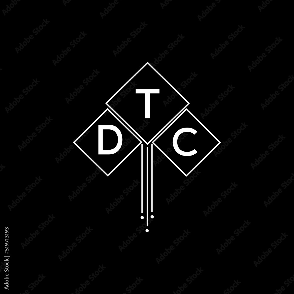 DTC letter logo design with white background in illustrator, DTC vector ...