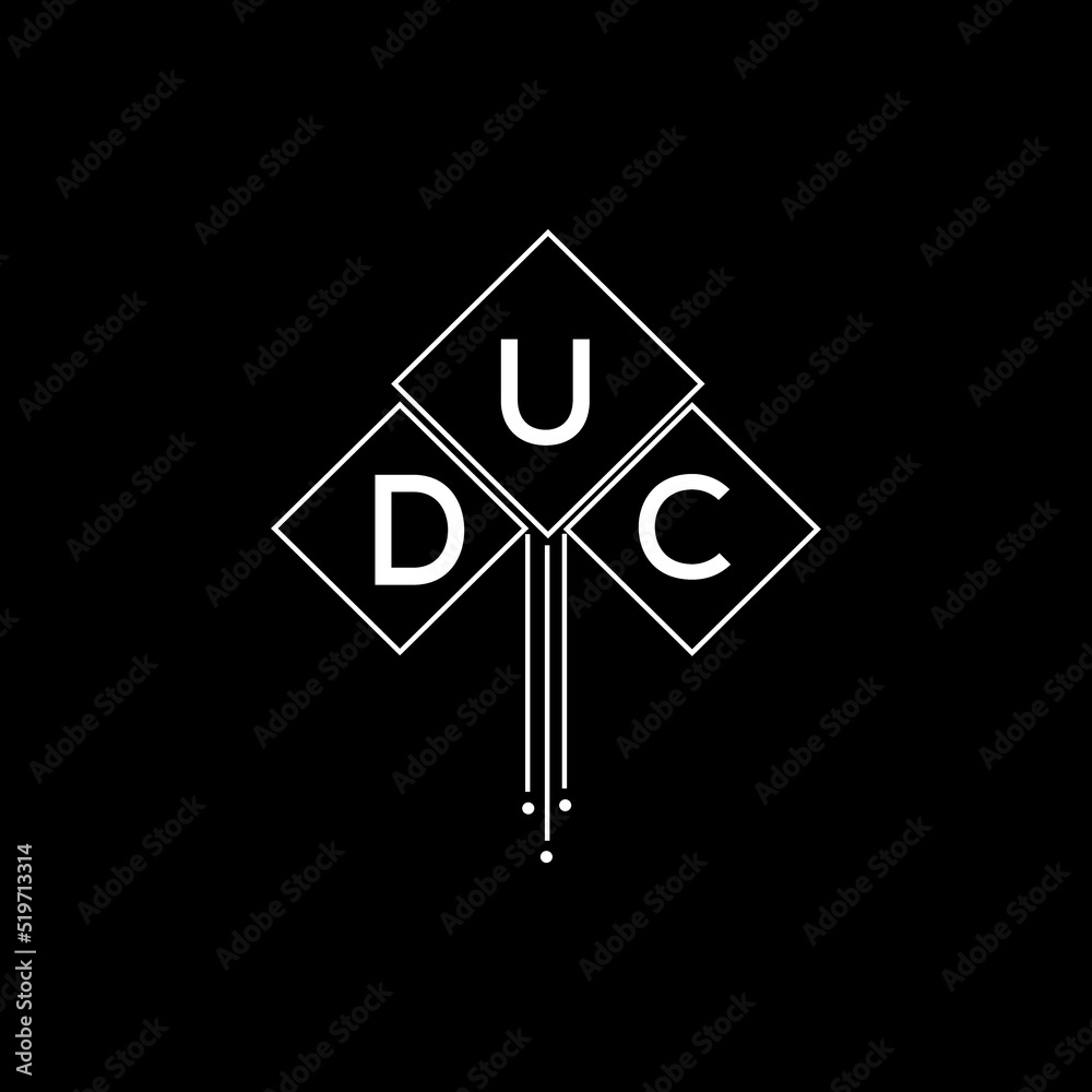 DUC letter logo design with white background in illustrator, DUC vector ...