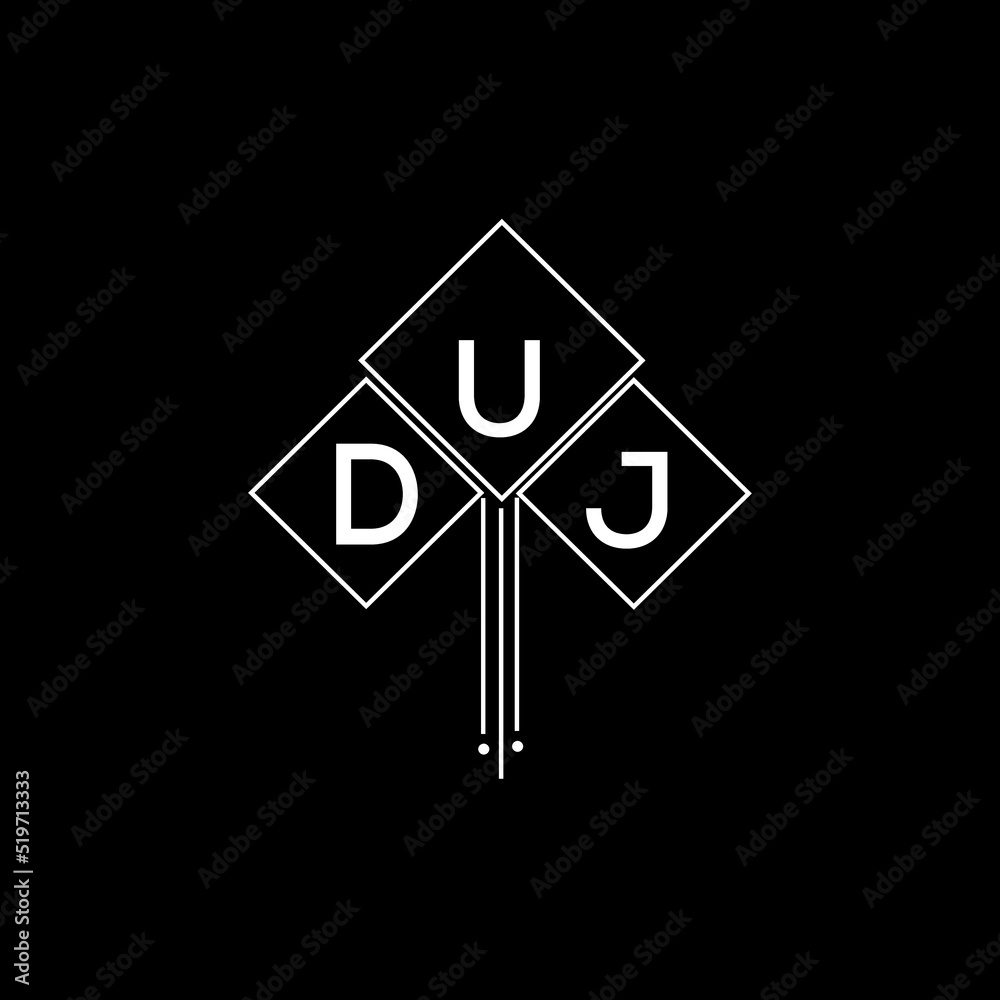DUJ letter logo design with white background in illustrator, DUJ vector ...