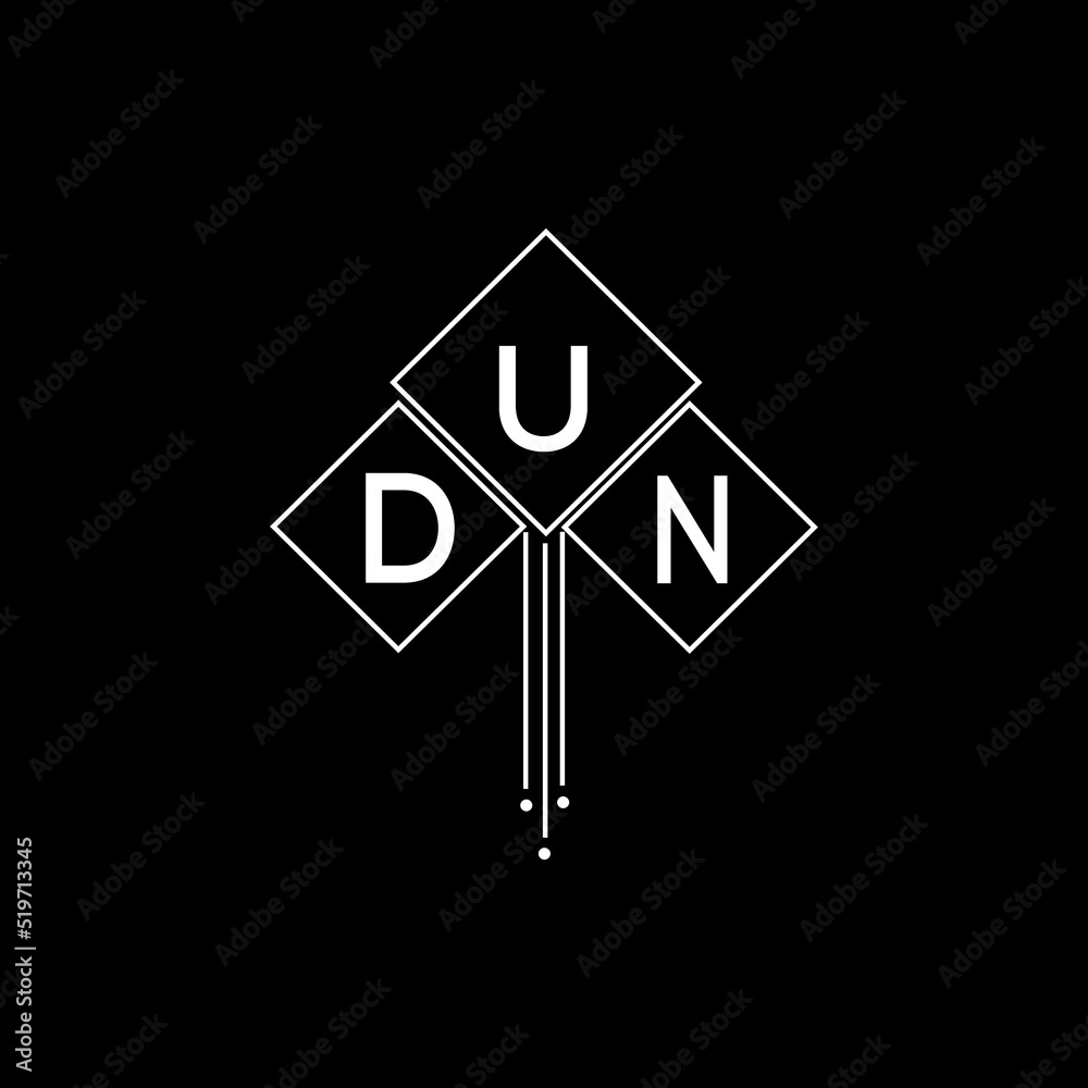 DUN letter logo design with white background in illustrator, DUN vector ...