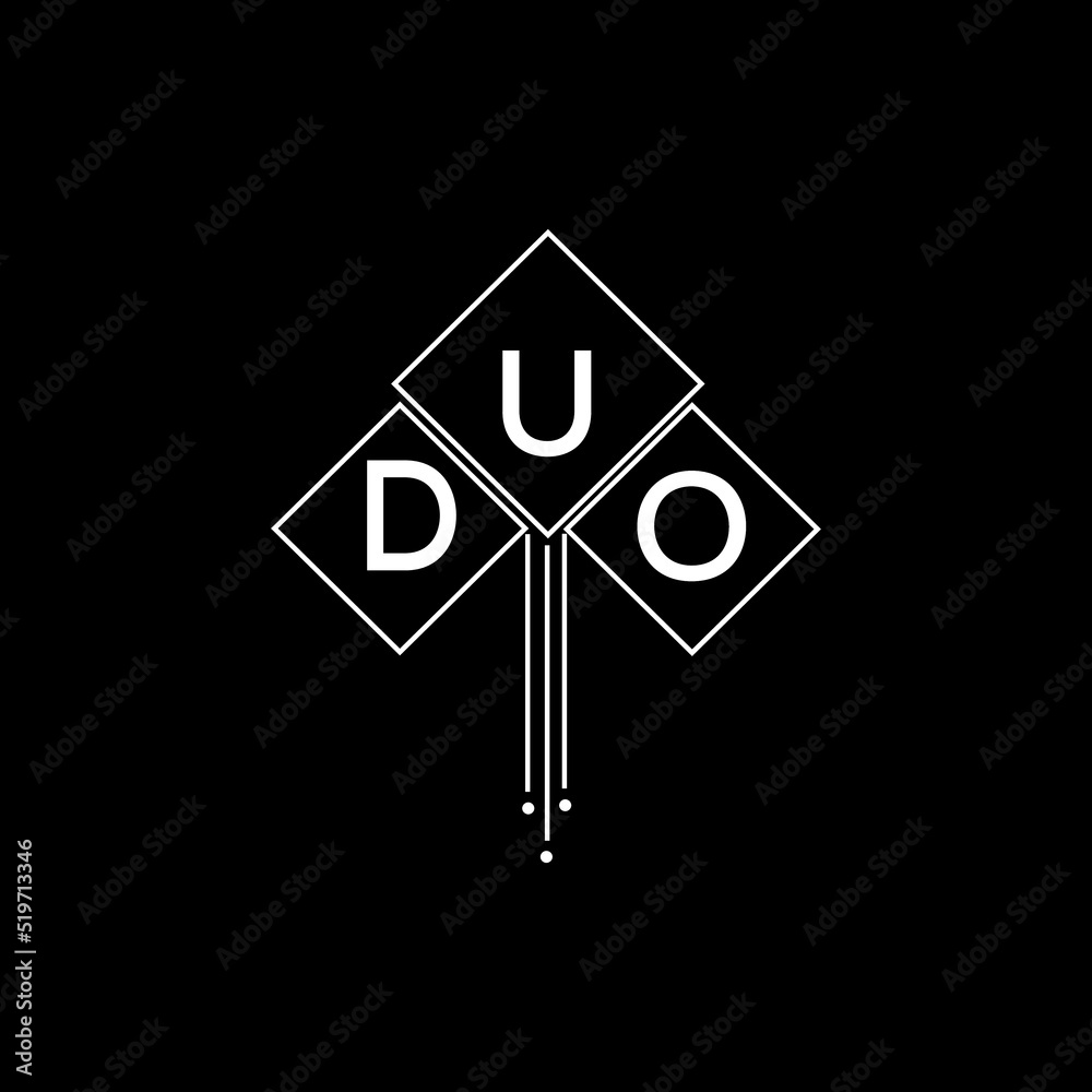 DUO letter logo design with white background in illustrator, DUO vector ...
