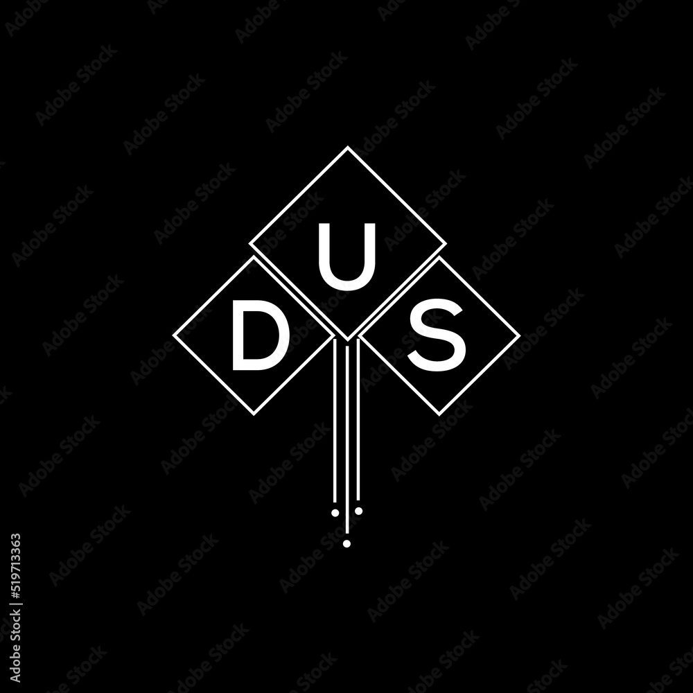 DUS letter logo design with white background in illustrator, DUS vector ...