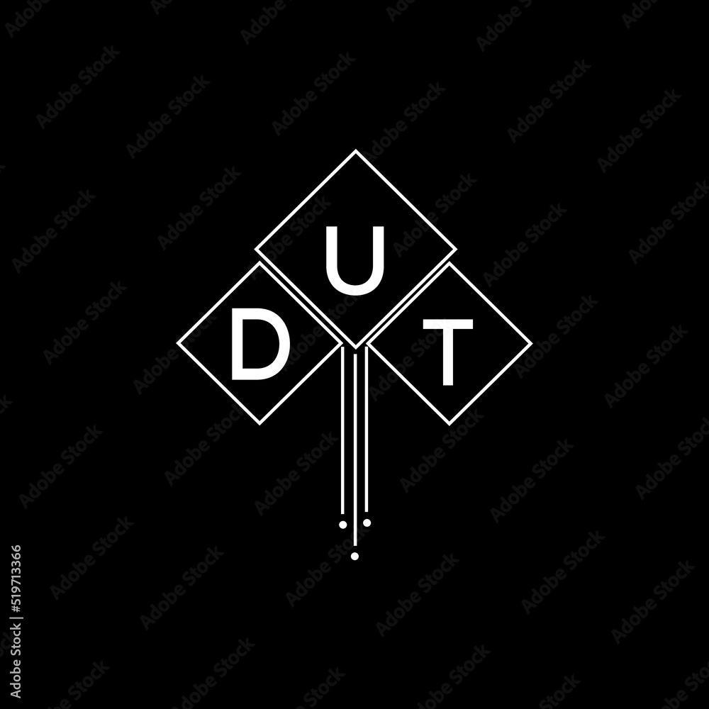 DUT letter logo design with white background in illustrator, DUT vector ...