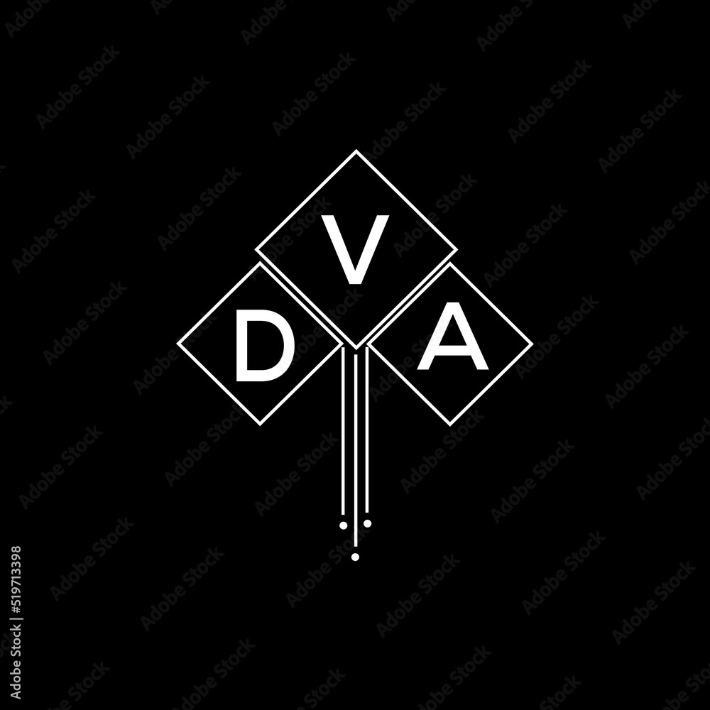 DVA letter logo design with white background in illustrator, DVA vector ...