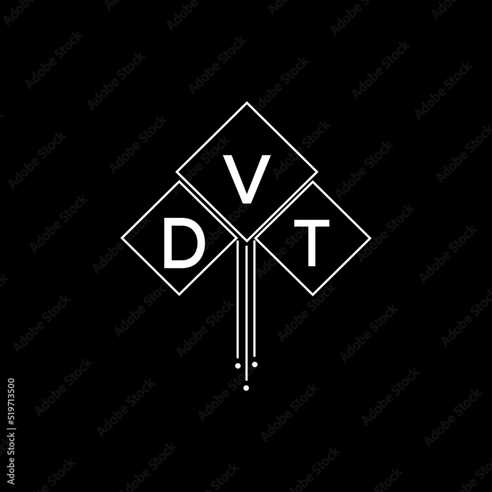 DVT letter logo design with white background in illustrator, DVT vector ...