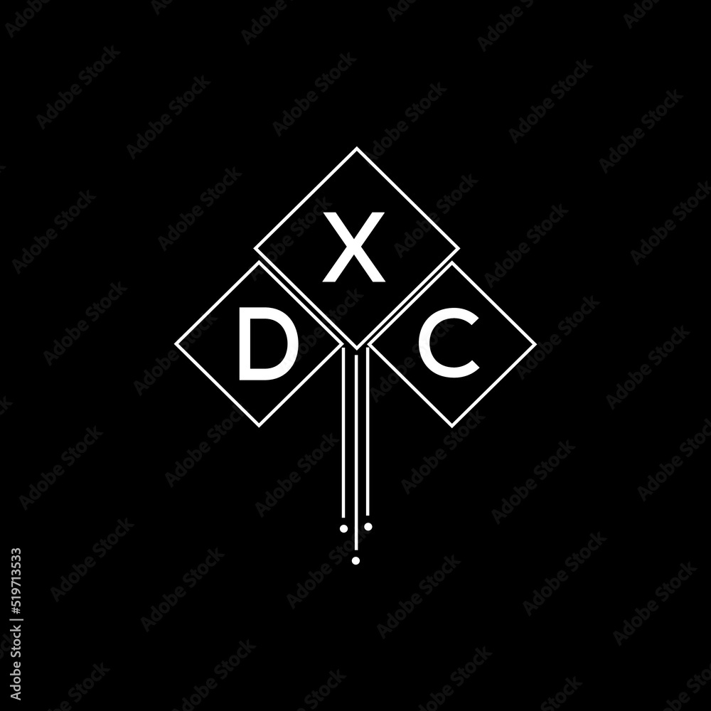Vecteur Stock DXC letter logo design with white background in ...