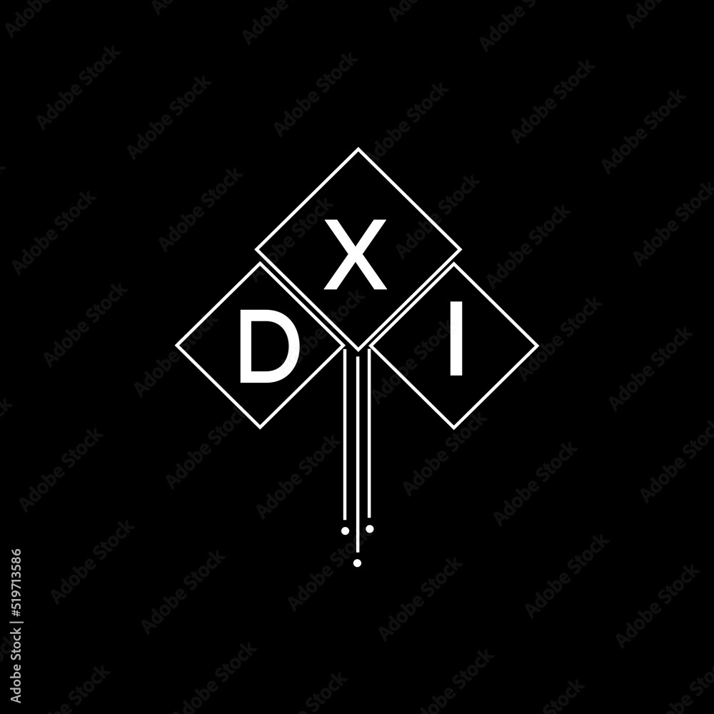 DXI letter logo design with white background in illustrator, DXI vector ...
