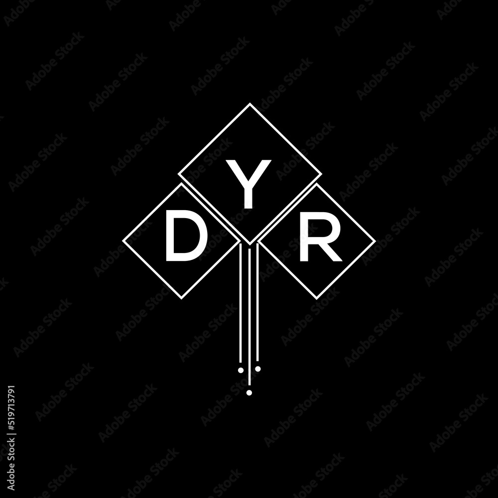 DYR letter logo design with white background in illustrator, DYR vector ...