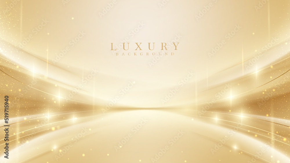 Luxury background with golden light effect decoration and bokeh elements. Stock Vector | Adobe Stock