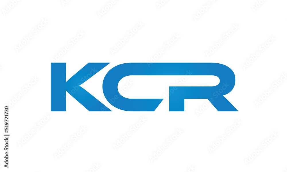 Connected KCR Letters logo Design Linked Chain logo Concept Stock ...