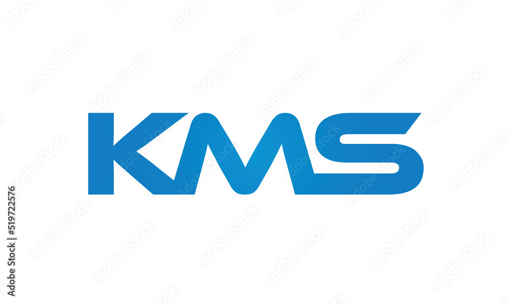 Connected KMS Letters logo Design Linked Chain logo Concept Stock ...