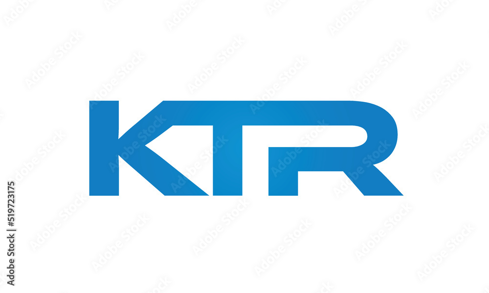 Connected KTR Letters logo Design Linked Chain logo Concept Stock ...