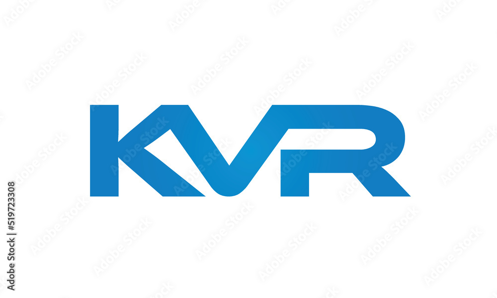 Connected KVR Letters logo Design Linked Chain logo Concept Stock ... Connected KVR Letters logo Design Linked Chain logo Concept Stock ...