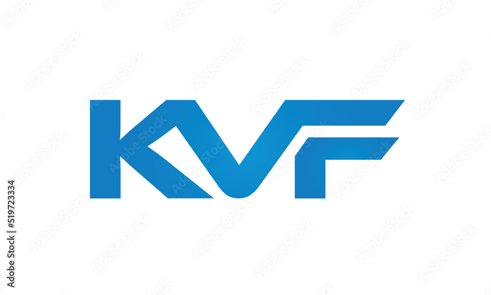 Connected KVF Letters logo Design Linked Chain logo Concept Stock ...