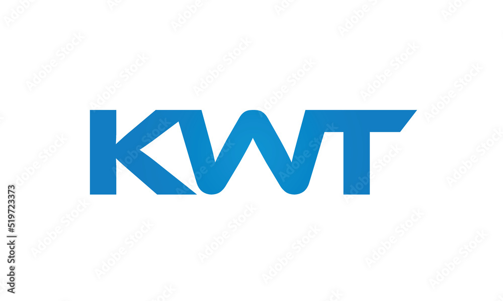Connected KWT Letters logo Design Linked Chain logo Concept Stock ...