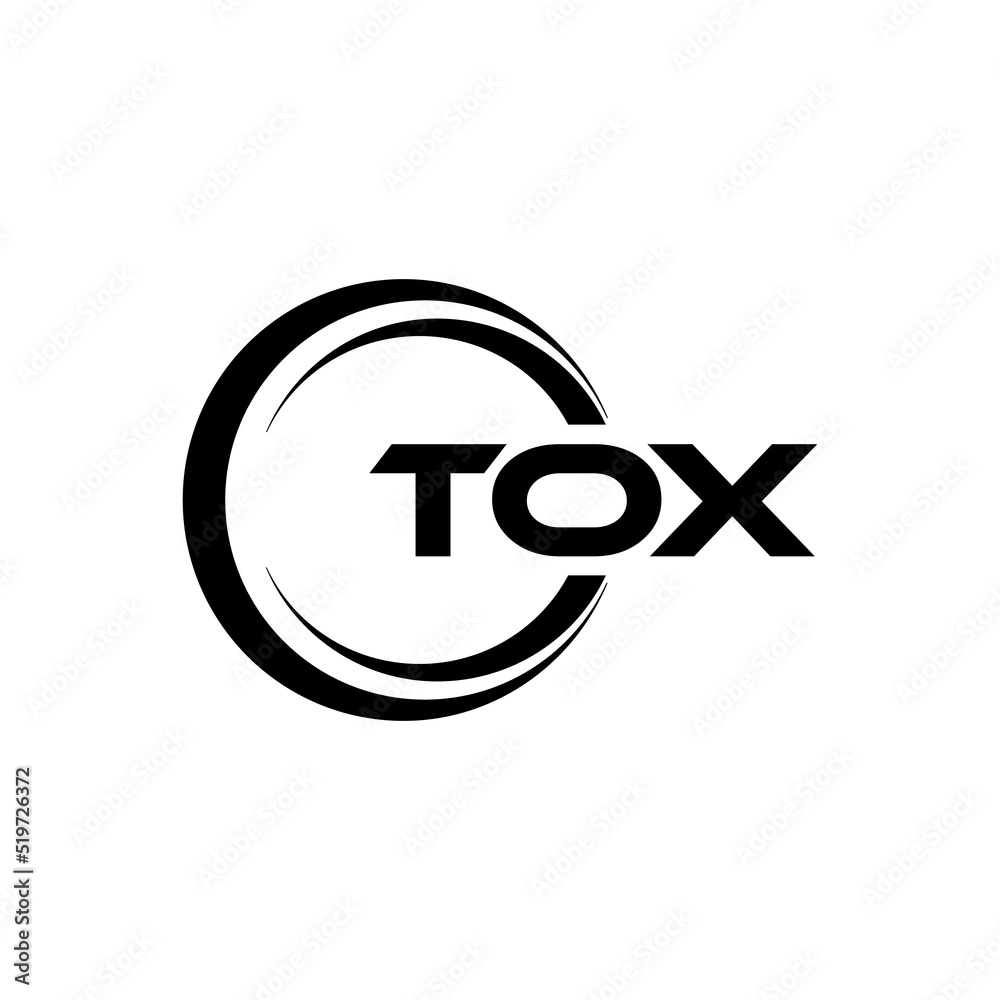 TOX letter logo design with white background in illustrator, cube logo ...