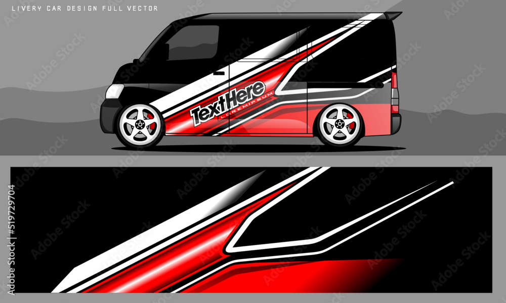 van livery graphic vector. abstract grunge background design for ...