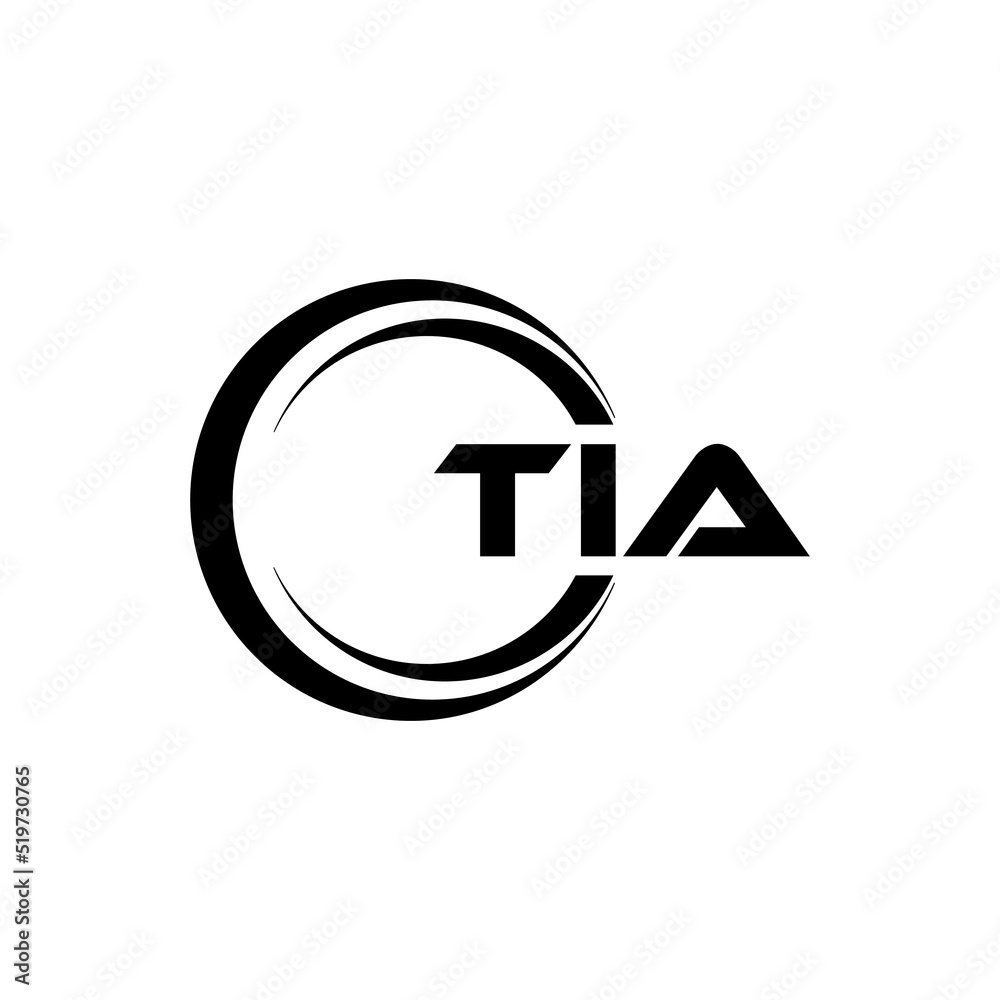 TIA letter logo design with white background in illustrator, cube logo ...