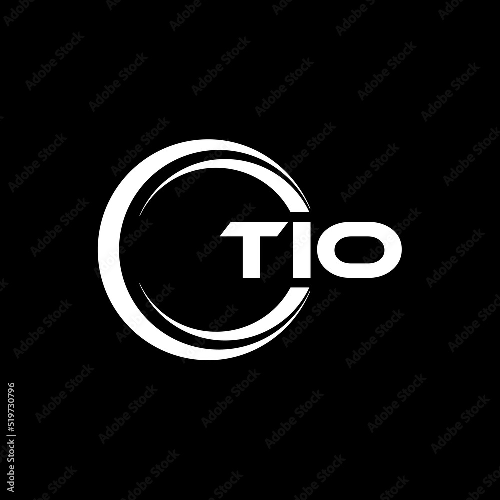 TIO letter logo design with black background in illustrator, cube logo ...