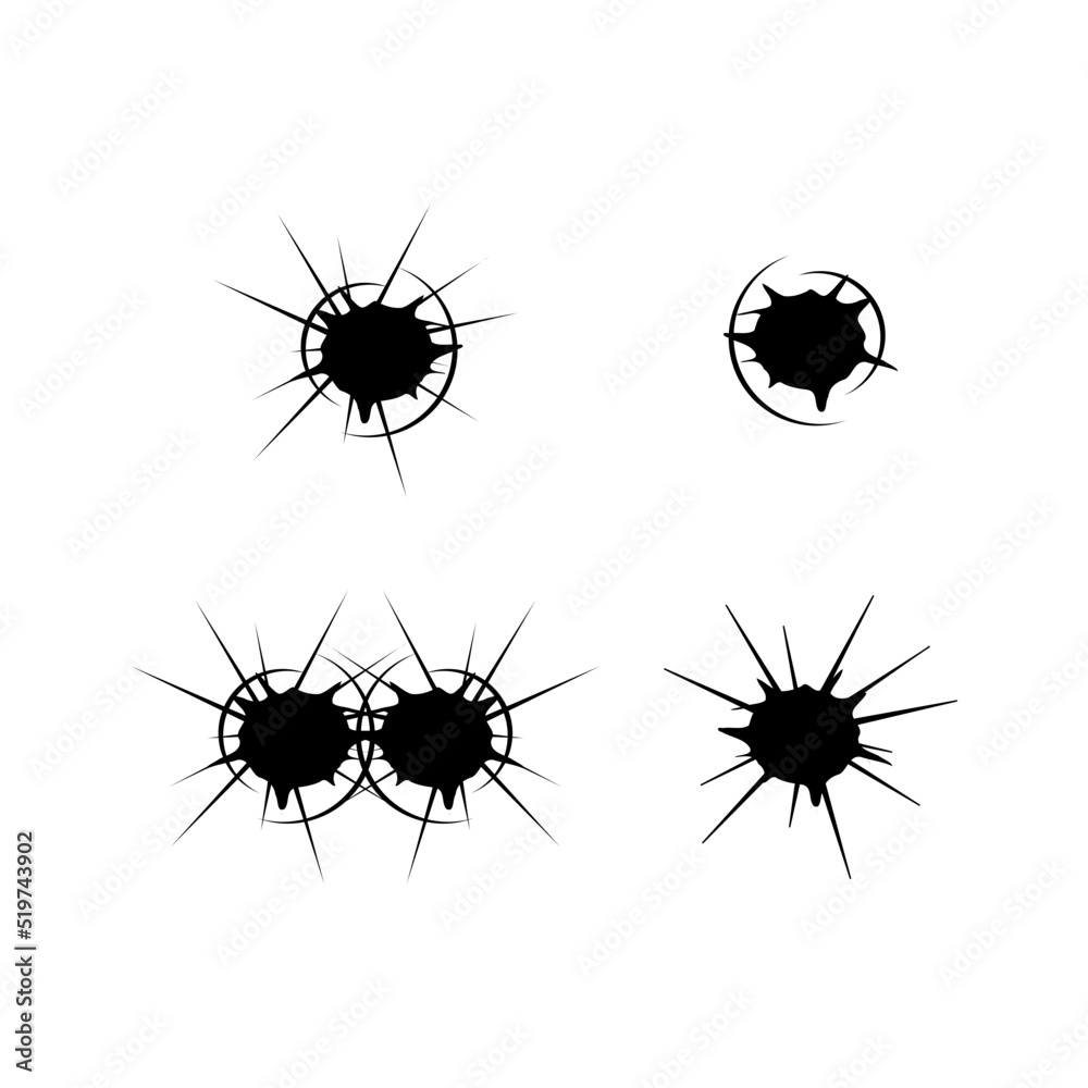 Bullet Hole Stock Vector | Adobe Stock