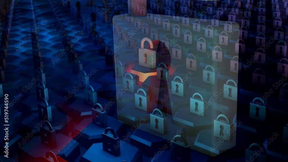 Visualization of cyber attacks. Concept of data security. Computer ...