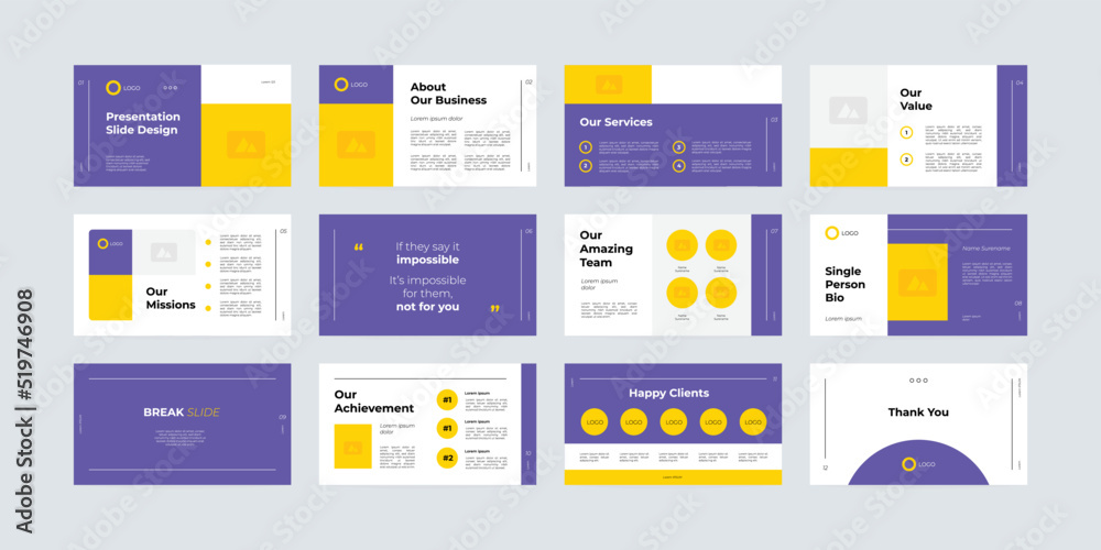 simple modern presentation slide design template Stock Vector | Adobe Stock