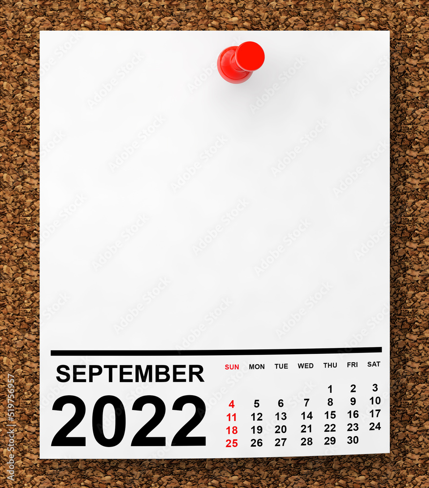 September Calendar Blank 2022