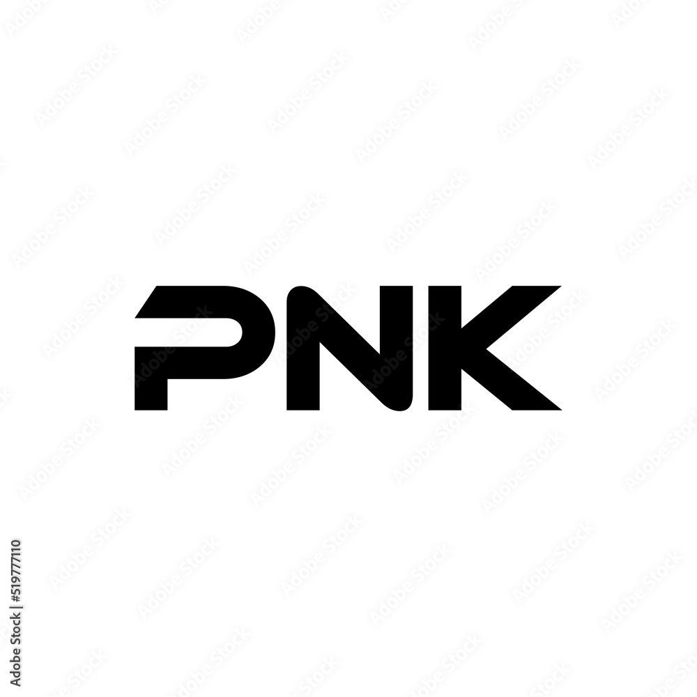 PNK letter logo design with white background in illustrator, vector ...