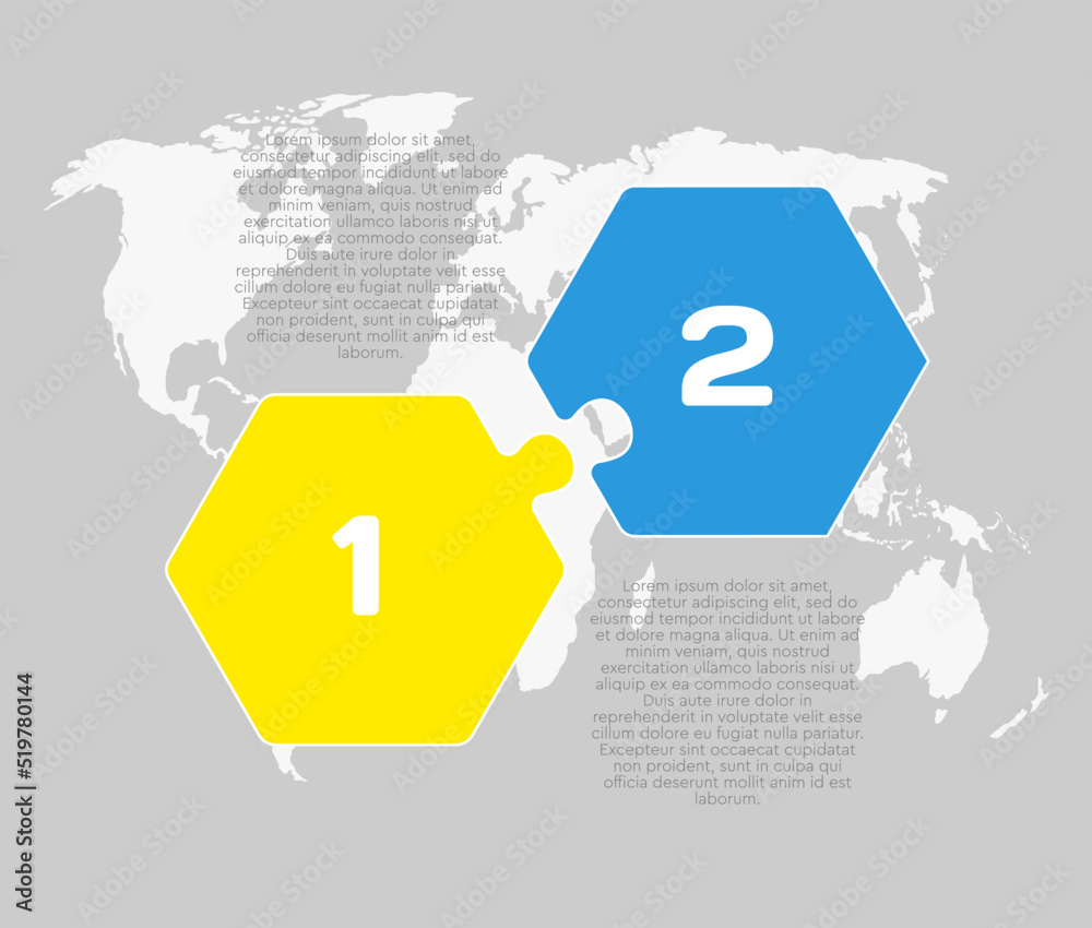 Vector diagram infographic process on 2 steps Stock Vector | Adobe Stock