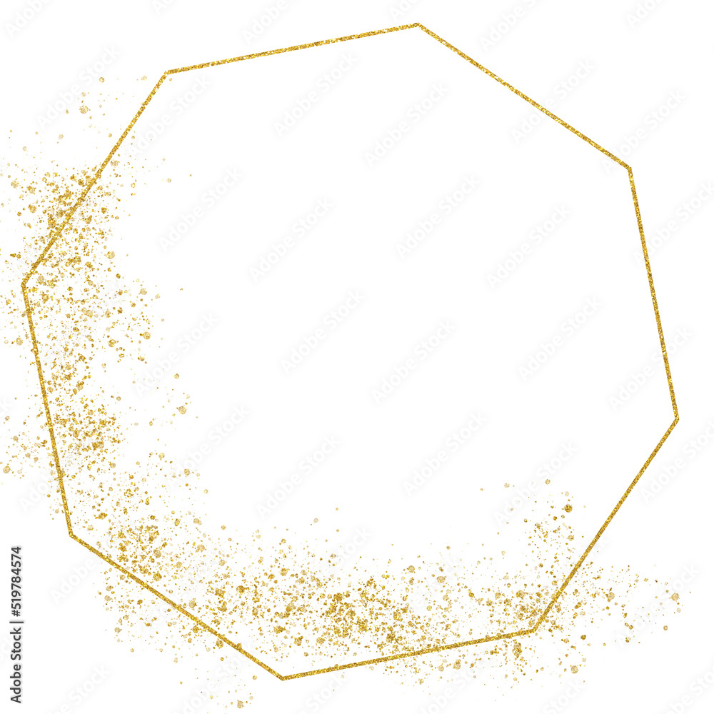 Gold Foil Frame ,gold splatter frames glitter,Gold brush stroke on ...