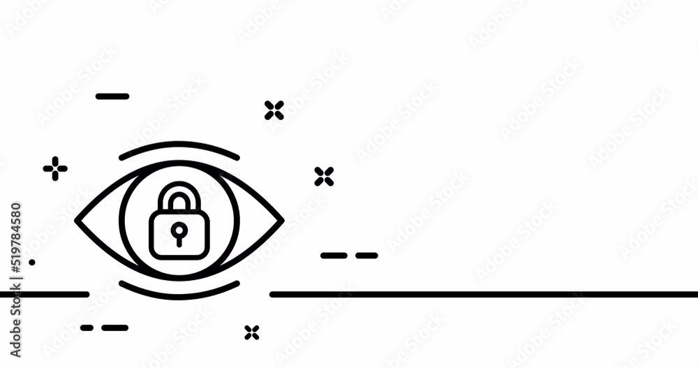 Eye with lock. Password, security, mail, hacker, antivirus, hacking ...