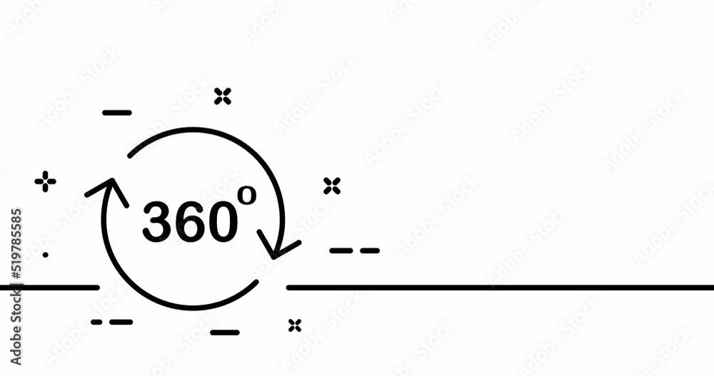 Pie arrow with 360 text. Application Development, 360 angle degree ...