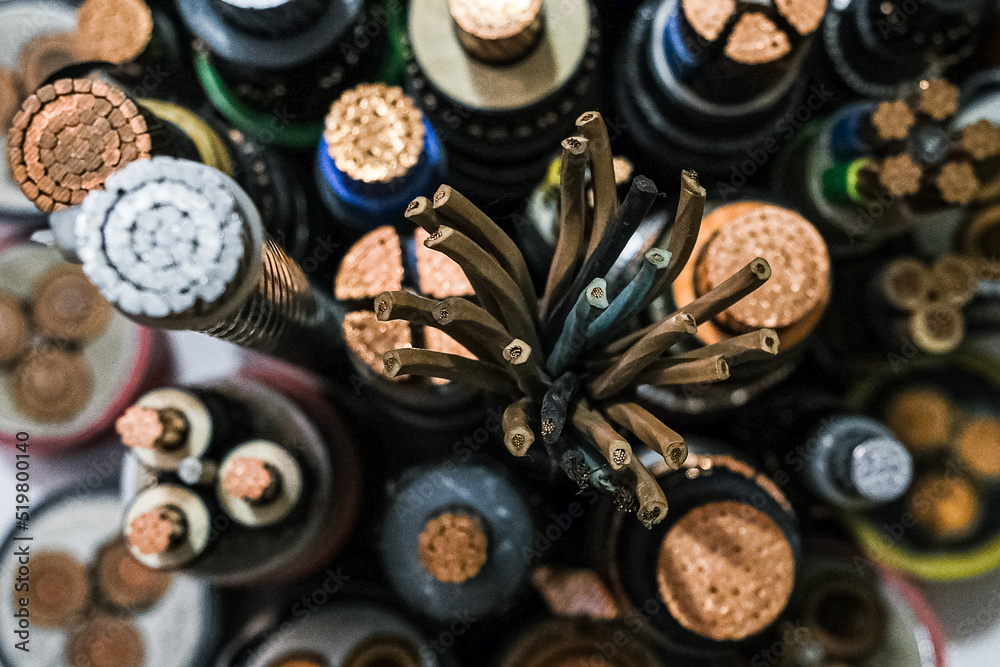 Cross section of high-voltage cable High quality photo Stock Photo ...