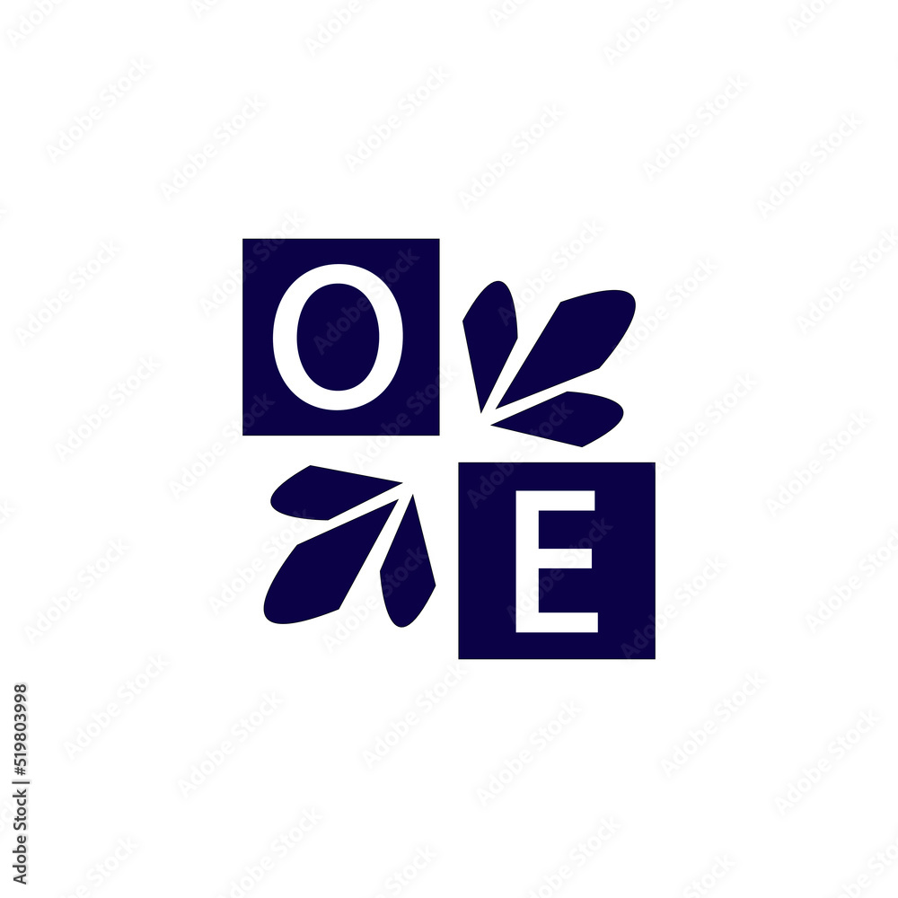 Simple rectangle and modern OE letter art, symbol, logo design for your ...