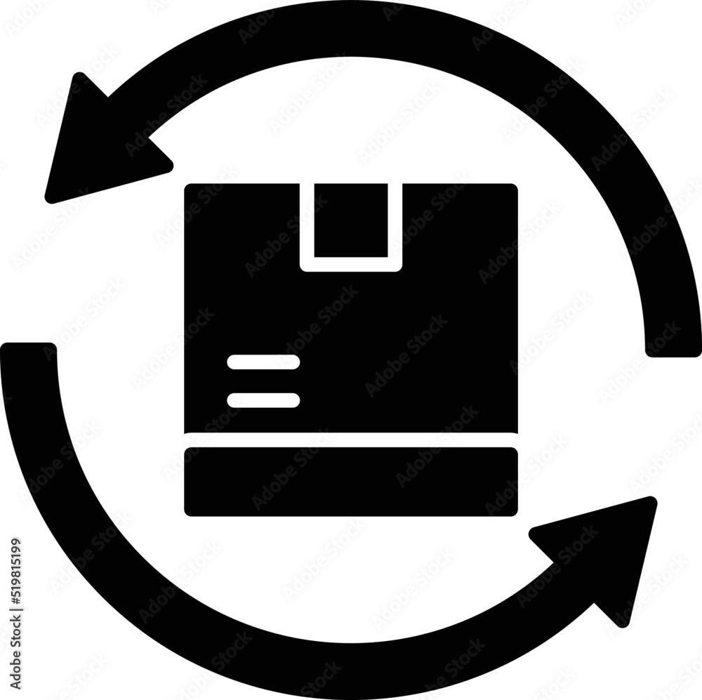 Product Return Icon Stock Vector | Adobe Stock