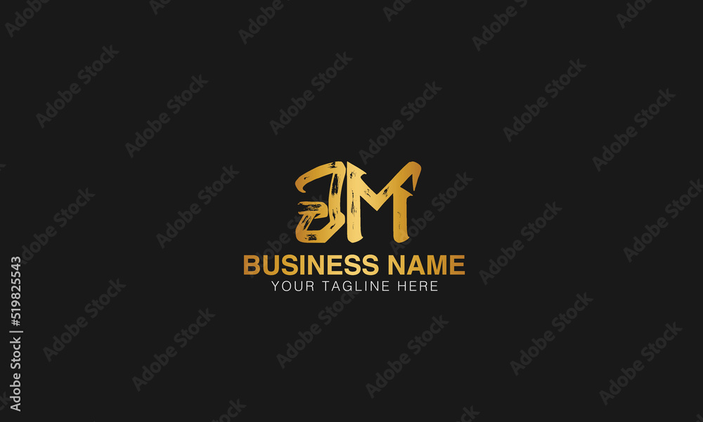 JM initial logo | initial based abstract modern minimal creative logo, vector template image ...