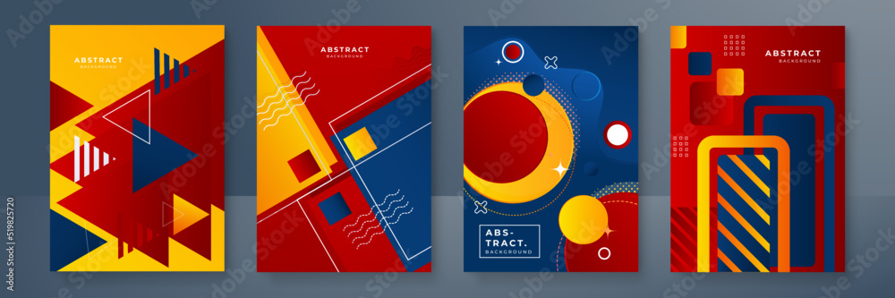 Abstract Trendy Gradient Flowing Geometric Pattern Background Texture For Poster Cover Design