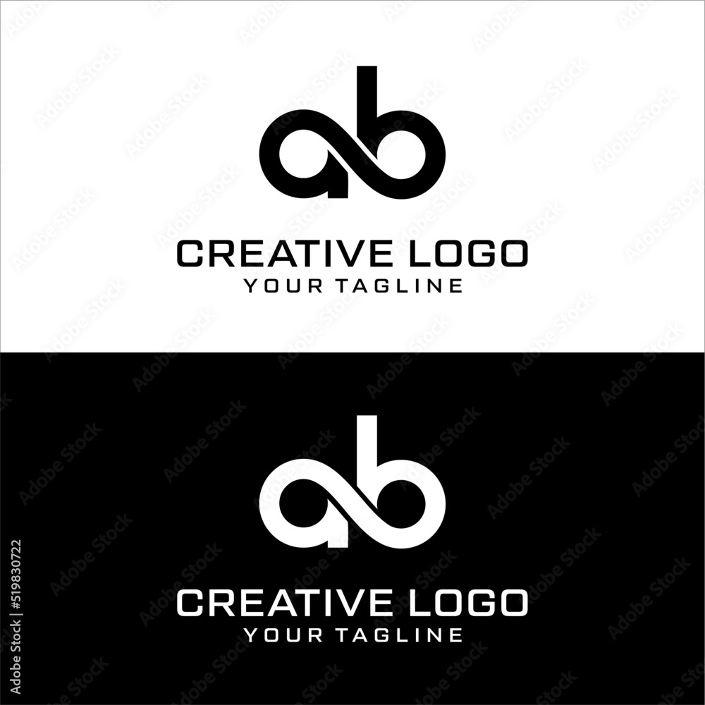 Creative letter ab logo design vektor Stock Vector | Adobe Stock