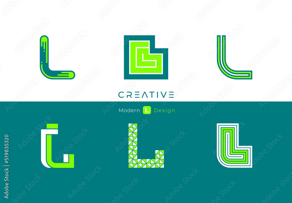 Letter L, modern alphabet, fonts, characters design, vector ...