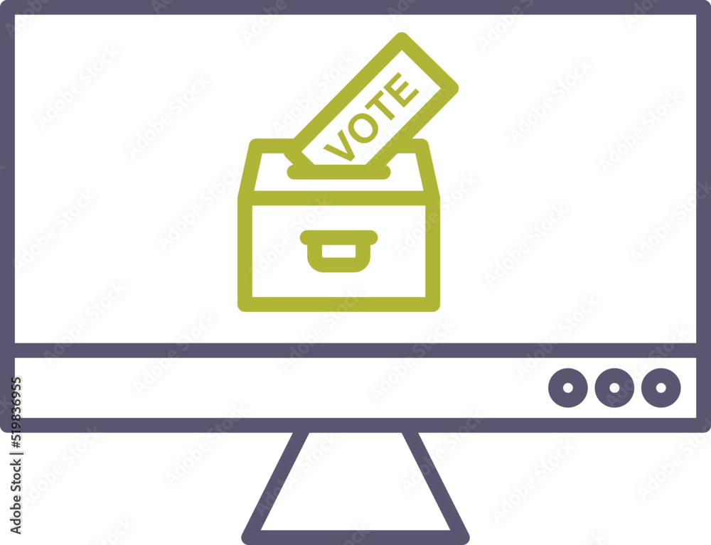 Online Vote Icon Stock Vector | Adobe Stock