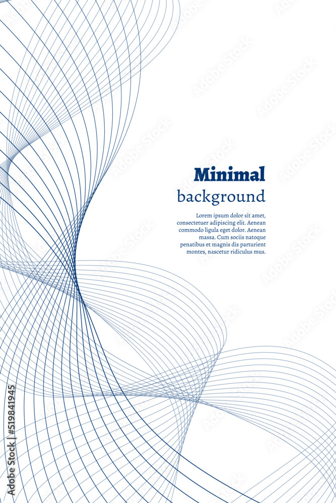 Vector design of abstract lines and waves. Background template for ...