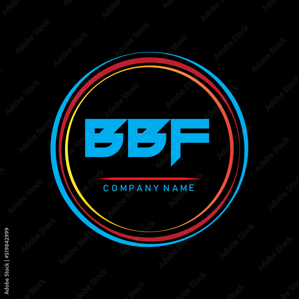 BBF ,B B F Alphabet Design With Creative Circles, BBF Letter Logo ...